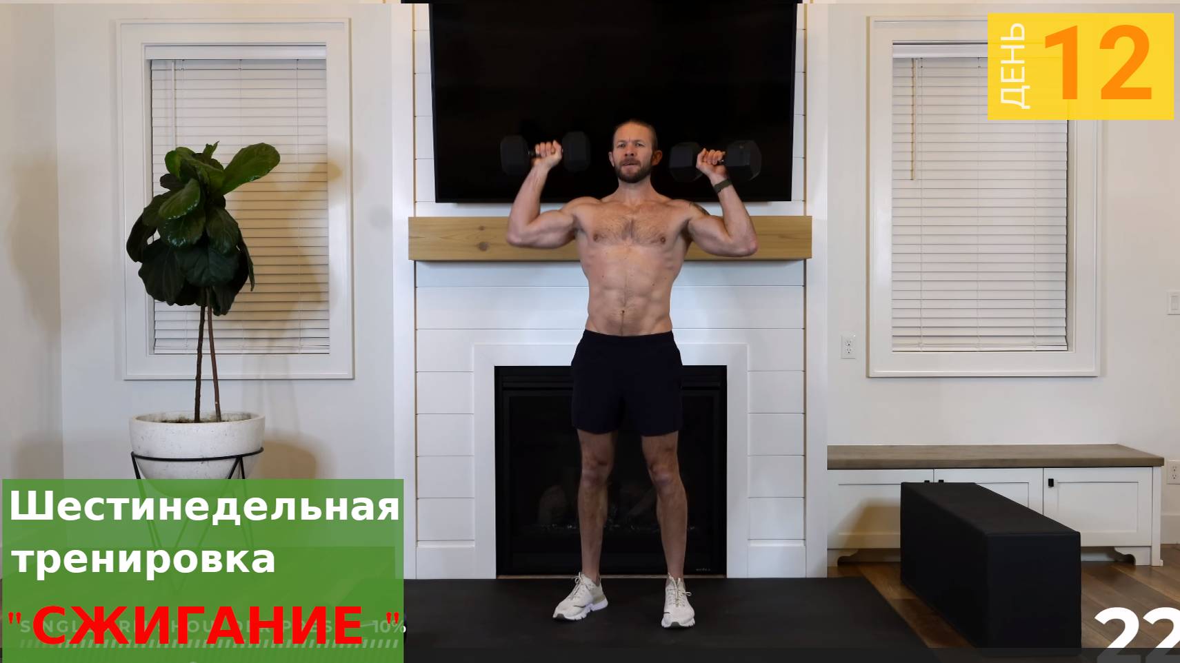 "Сжигание" | День 12: 30 минутная  тренировка плеч и трицепсов с гирями