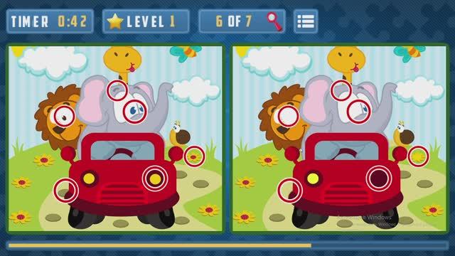 Такси. Найди отличия. Игра на развитие внимания.