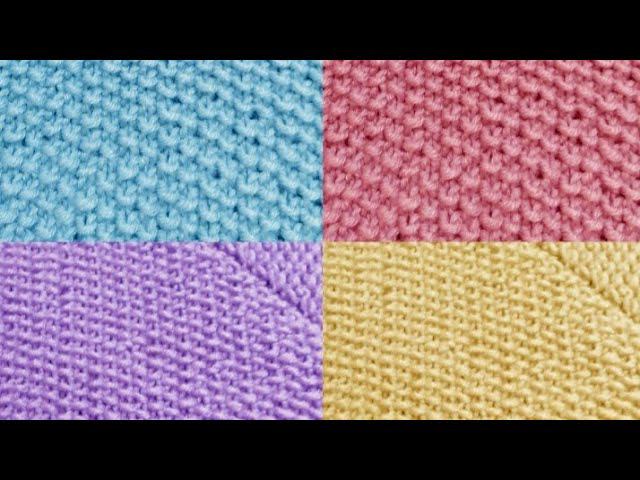 Узор жемчужный мелкий спицами (рис, путанка).