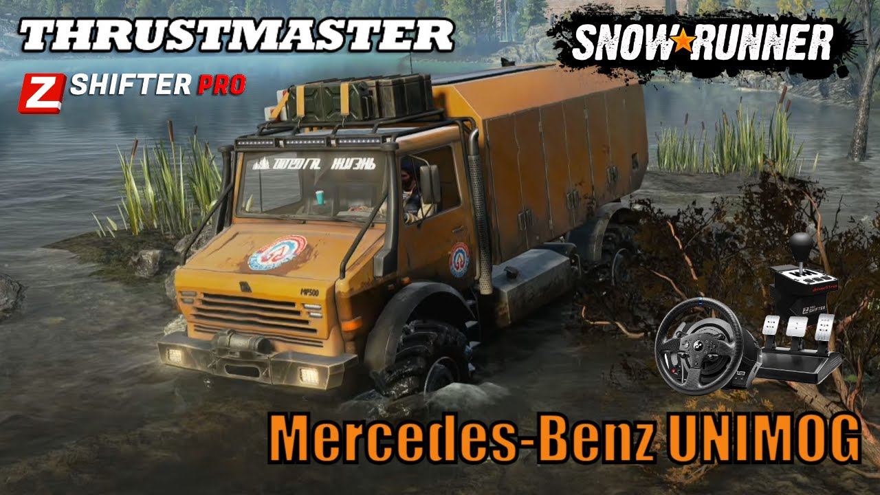 SnowRunner Live Streaming 01.08.2023 Thrustmaster T300 RS GTE ZShifter PRO Mercedes-benz unimog