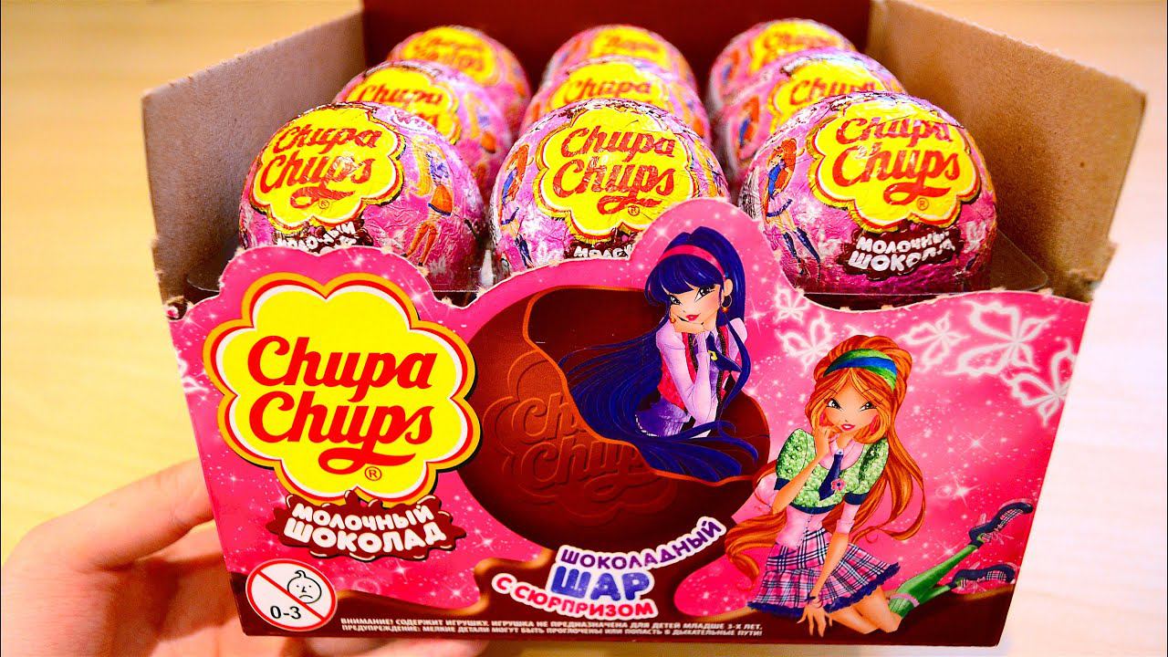 Новая серия Клуб Винкс Winx Club в шоколадных шарах Чупа Чупс на русском языке