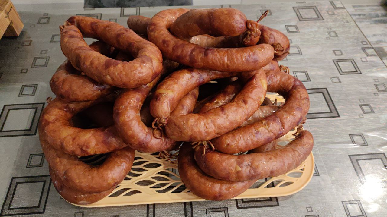 Домашняя Краковская колбаса.