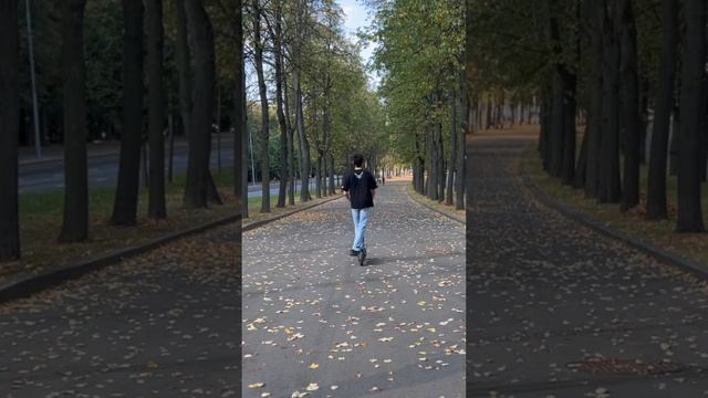 Самокатинг по осенней Москве в стильной футболке #gofox #wildberries