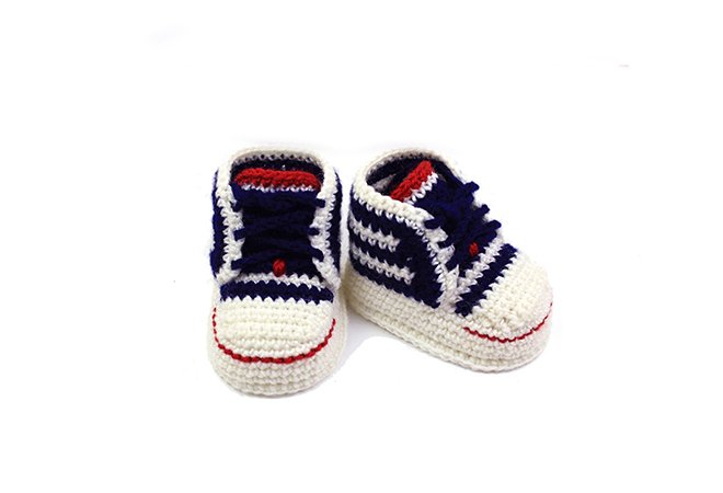 Пинетки кеды полоски Василиса