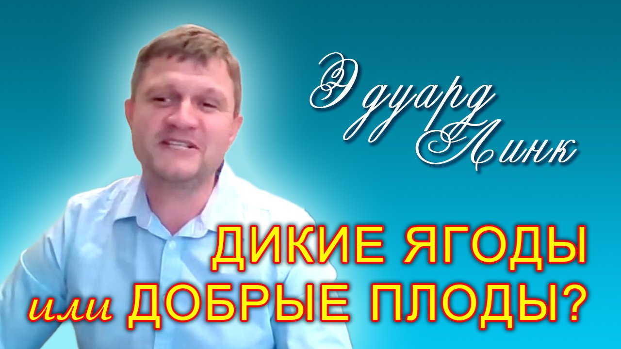 Эдуард Линк. Дикие ягоды или добрые плоды? (11.06.2022)
