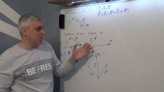 Вычитание векторов. Элементы векторной алгебры. часть 2..mp4