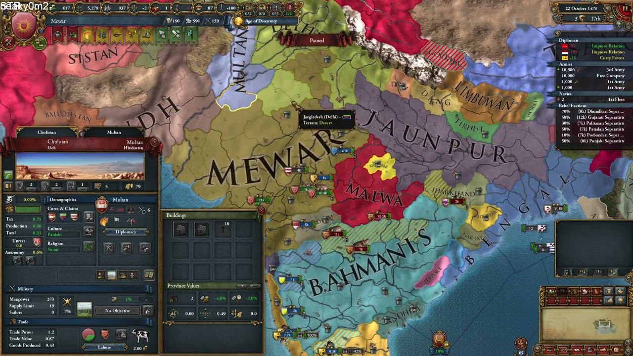 Europe Universalis IV 1.35.6 Mewar. Часть 4. 1478-1486. Расширяем потенциальную коалицию.