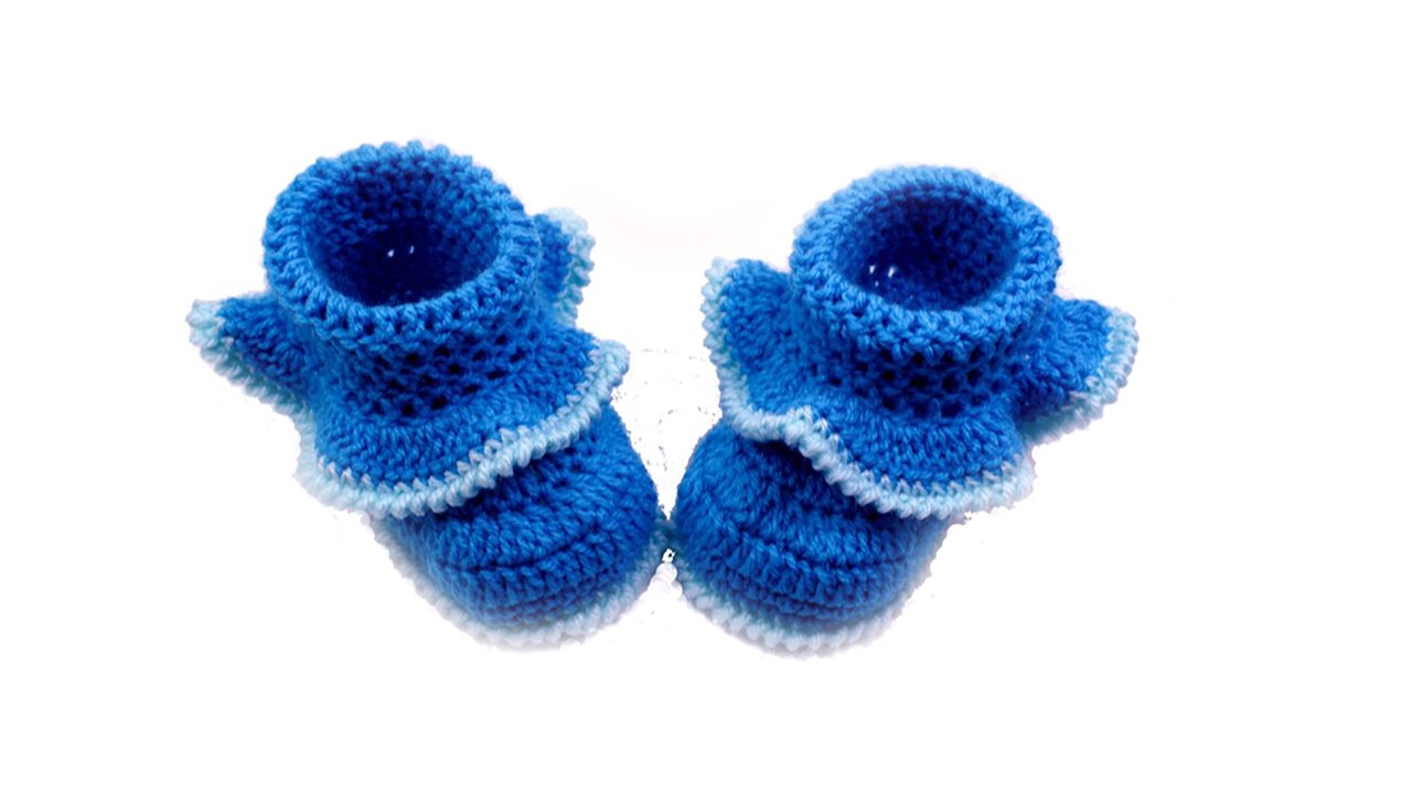 Пинетки крючком рюши Василиса