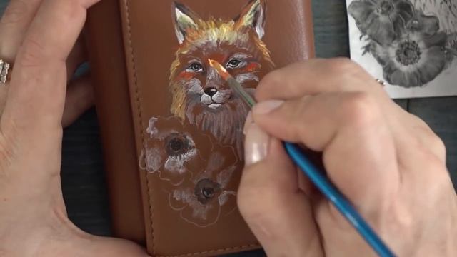 Роспись кошелька, секреты стойкого рисунка. Чем рисовать на коже Мастер-класс На.mp4