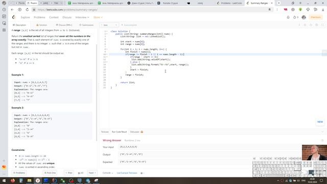 LeetCode #228. Summary Ranges