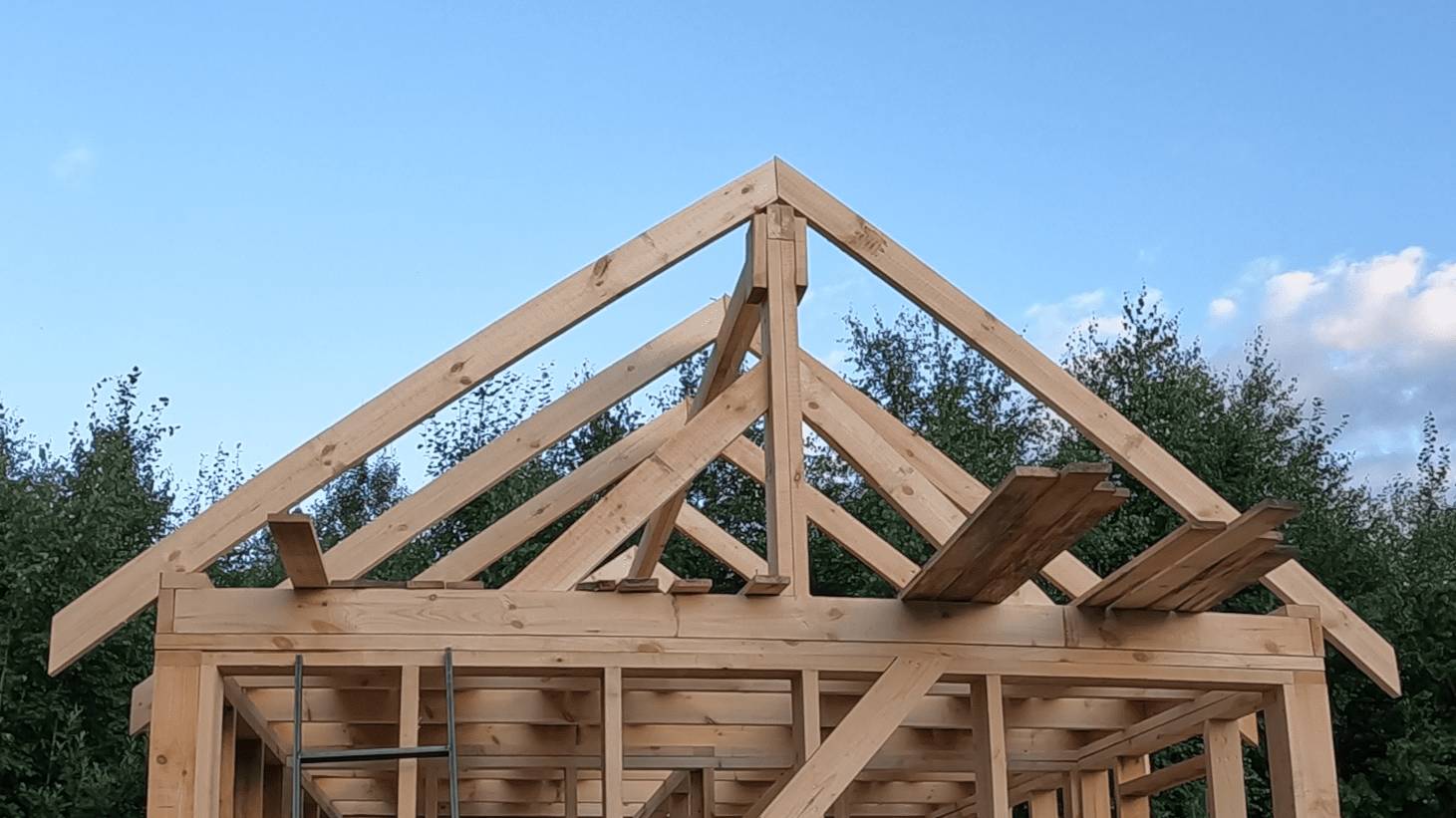 Каркасная баня. Стропила!