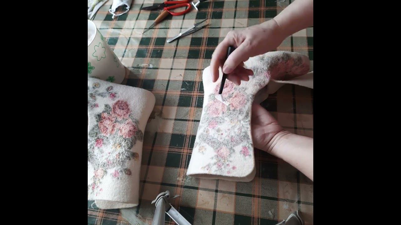 Как сохранить яркость рисунка при валянии шерсти бергшаф и павловопосадского платка