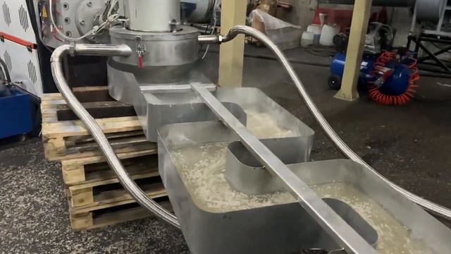 Гранулятор полимеров с компактором для ПВД стрейч SJ150/150 SKGM+