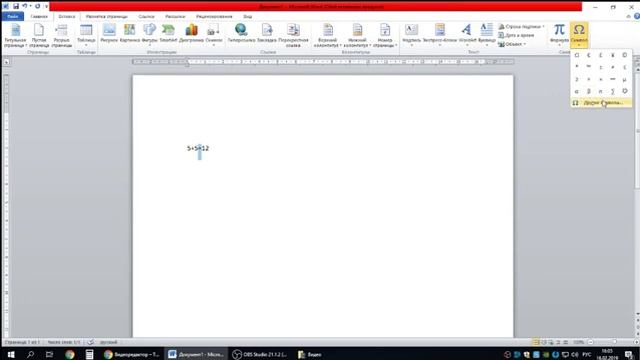 MS Word  специальные символы