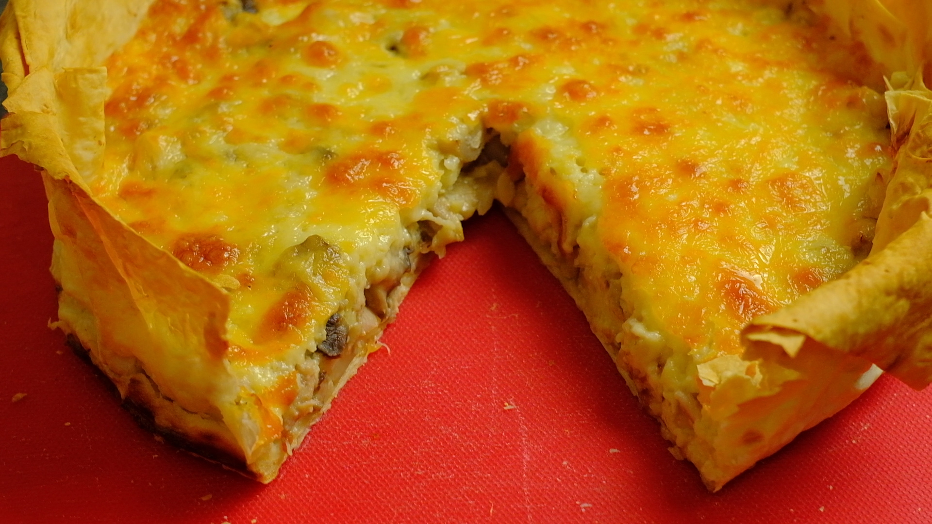 Хрустящий лаваш с сочной начинкой из курицы и грибов