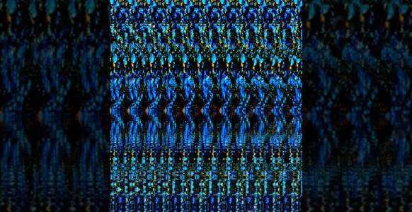 Лошадь, галоп, отражение в воде, дождь — 3 эффекта в стереокартинке