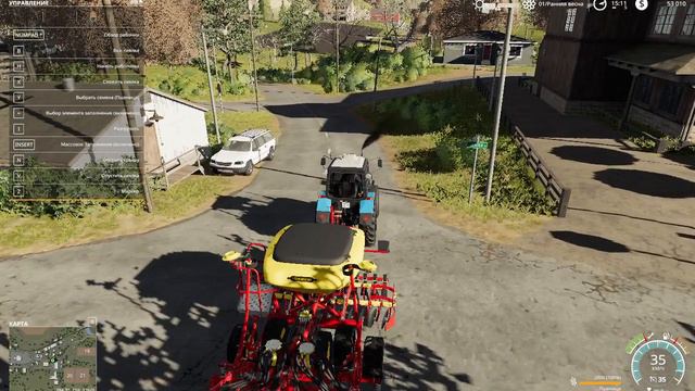 ПРОХОЖДЕНИЕ Farming simulator 19(2) ВСПАШКА и ЗАСЕВ поля