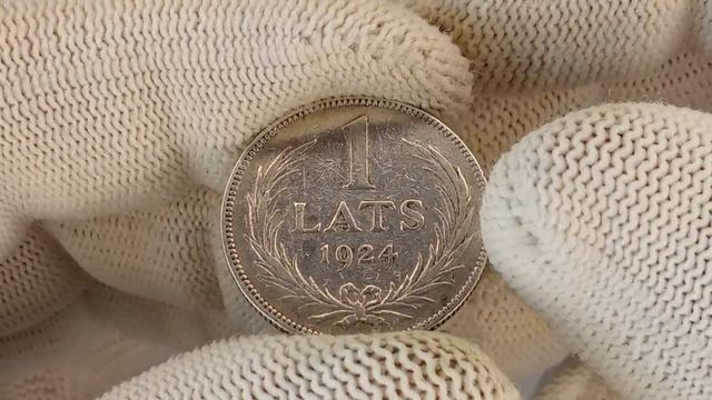 Латвия 1 лат, 1924 года.