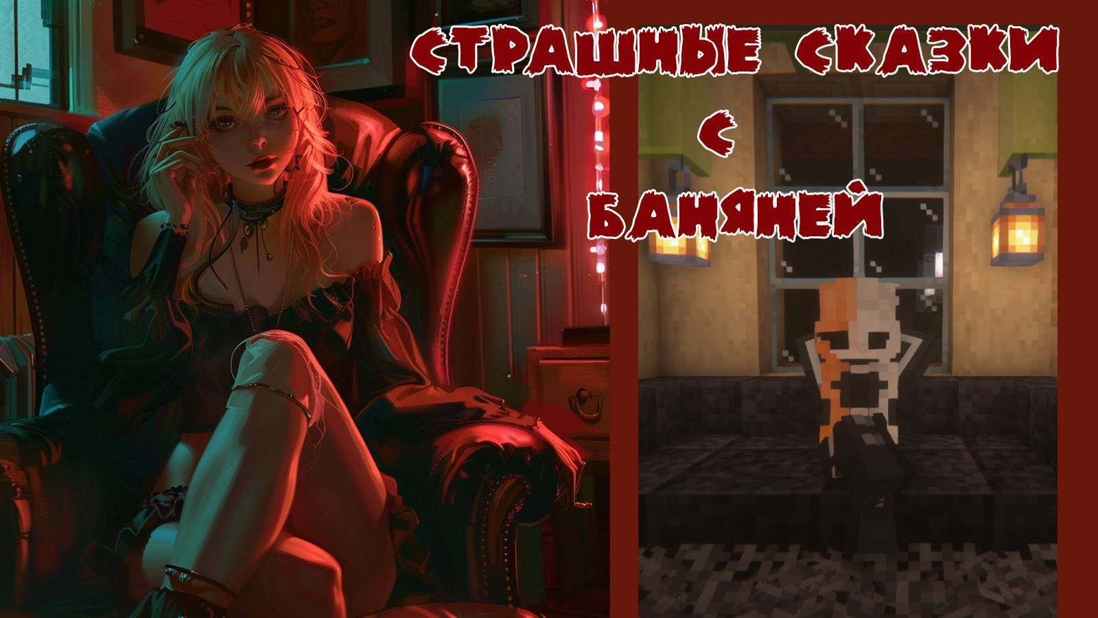 Кто сидит в моей гостинной: СТРАШНАЯ СКАЗКА В МАЙНКРАФТ от БАНЯНИ #minecraft #страшилки