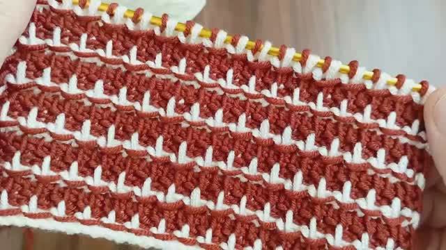 Очень простой узор крючком для тунисского крючком- Вязание тунисским крючком