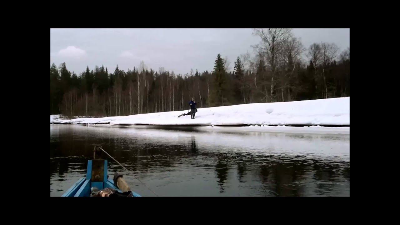 рыбалка на реке Емца.  февраль 2014