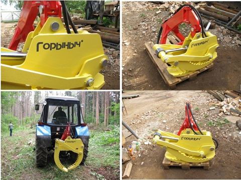 Лесной нож толкатель МТЗ  + трелевочный захват #горЫнЫч