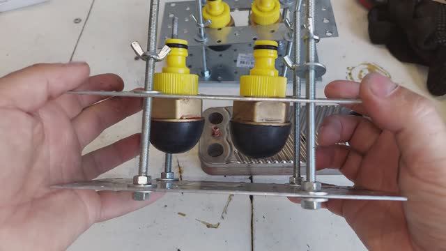 Переходники для промывки пластинчатого теплообменика своими руками