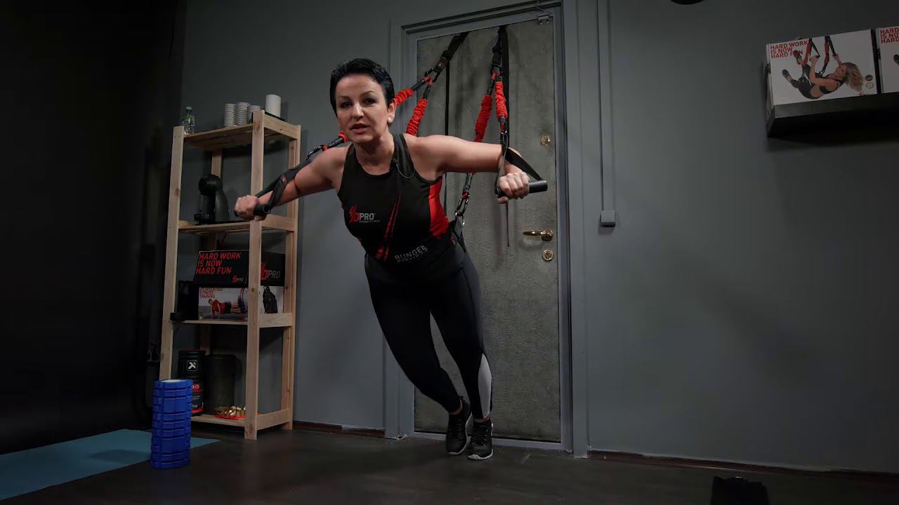 4D PRO Bungee Fitness. Тренировка грудных мышц и трицепса