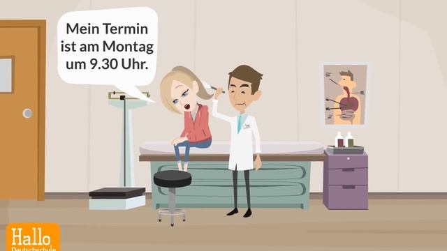 Учим немецкий. Уровень А1. Урок 8.  Предложения с вопросами как, когда, во сколько