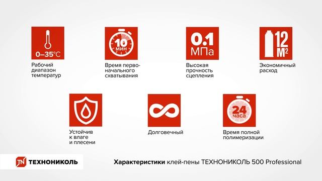 Клей-пена ТЕХНОНИКОЛЬ 500 PROFESSIONAL универсальный