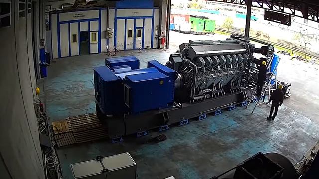 Сборка дизельной электростанции мощностью 3 МВт (MTU 3000 кВт)