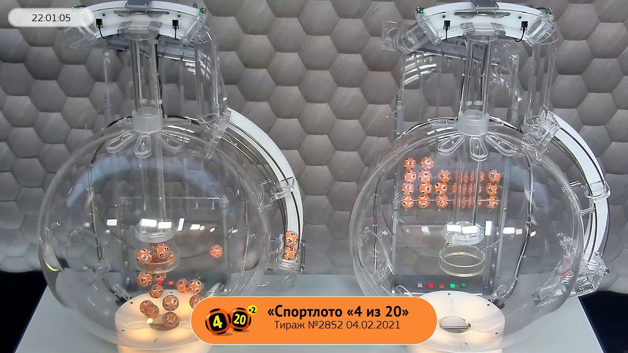 Столото представляет | Лотерея «Спортлото «4 из 20». Тираж № 2852 от 04.02.2021 г.