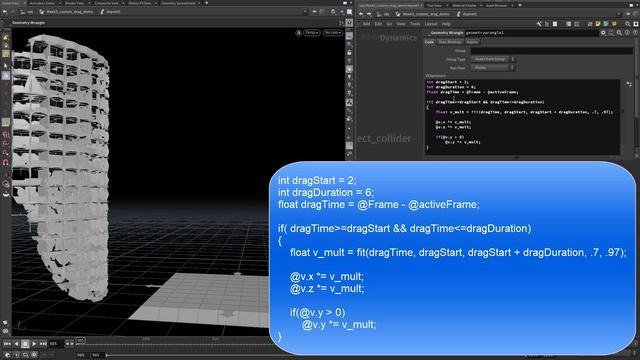 8 Geometry Wrangle and Custom Drag