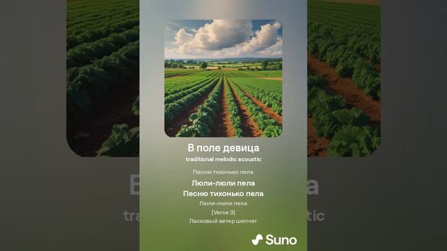 В поле девица