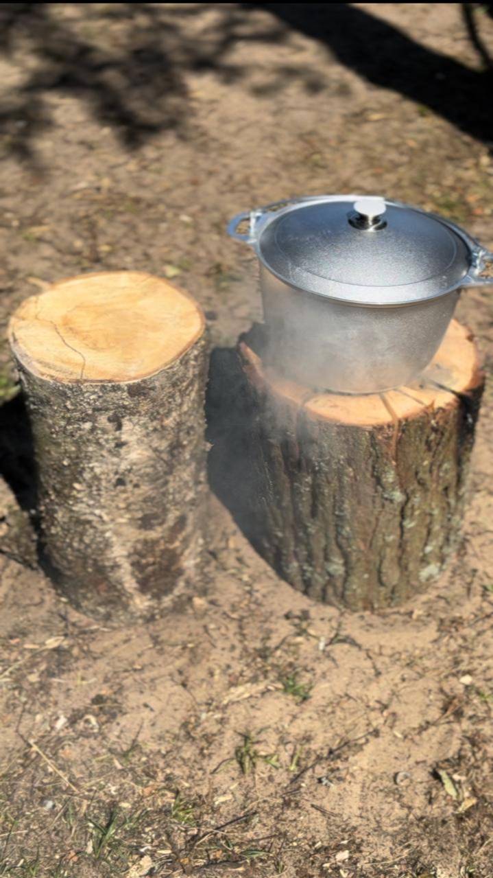 Финская свеча, сделаная с помощью бензопилы HND