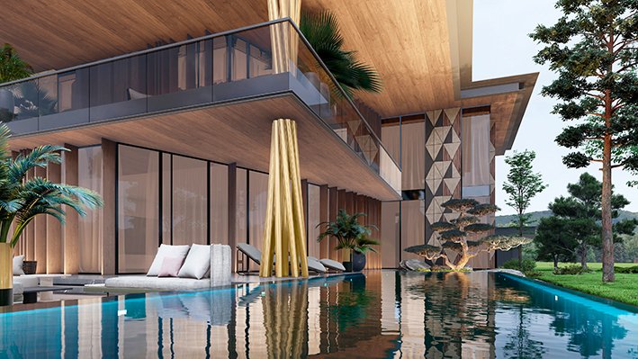 Эскизный проект. Дом в стиле хай-тек