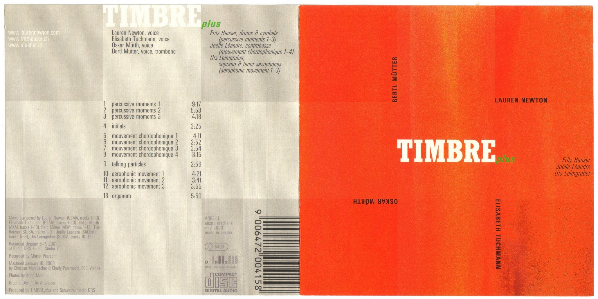 Timbre plus Fritz Hauser, Joëlle Léandre, Urs Leimgruber – Timbreplus – 2003.mp4