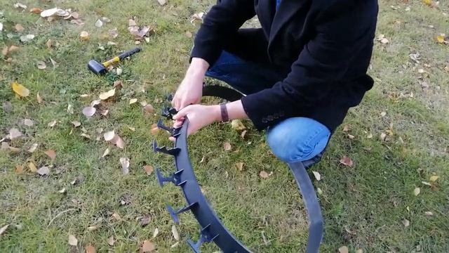 Приствольный круг из пластикового бордюра ГеоПластБорд.