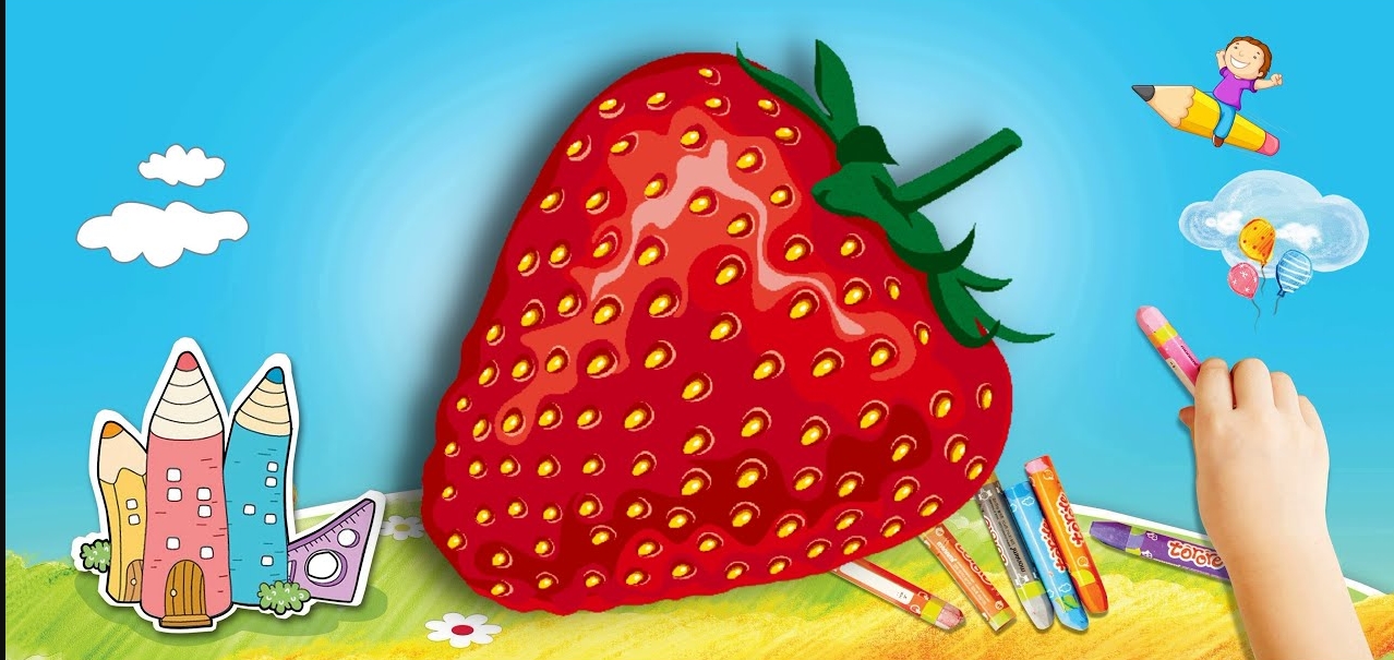 Как красиво нарисовать клубнику. Рисовать-просто. Хобби и творчество.