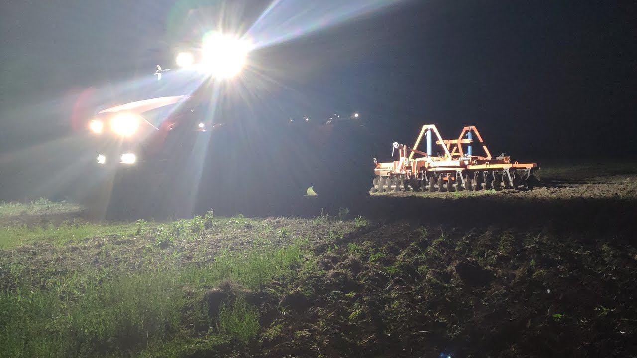 ТРАКТОР КИРОВЕЦ К742 МСт  Вышли на пары! Работа в ночь. (Сезон 2020)