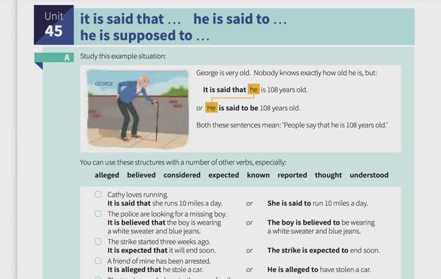 45. Passive (it is said that)