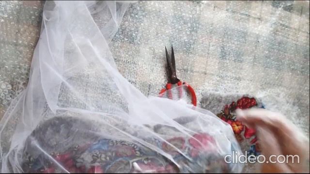 Часть 2. Валяние ботиков с павловопосадским платком без звука с субтитрами