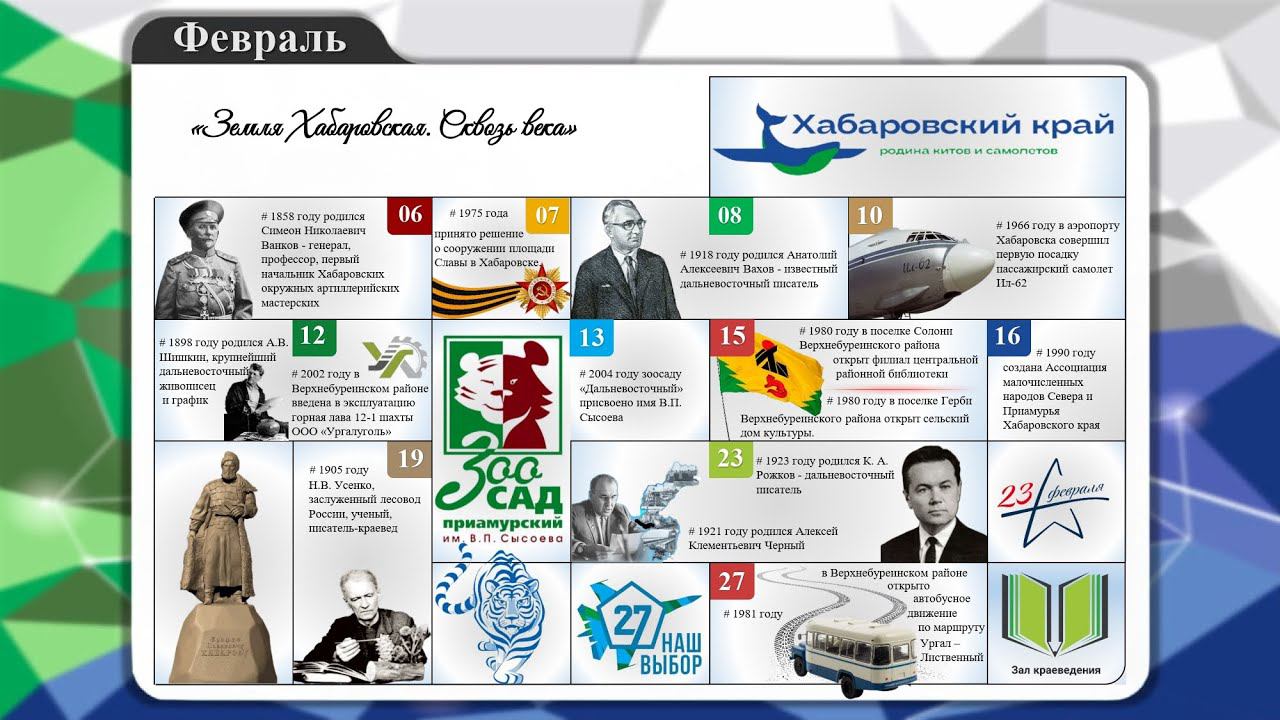 Февраль. Земля Хабаровская. Сквозь века.