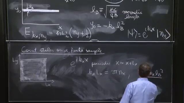 L14.4 Landau levels (continued). Finite sample