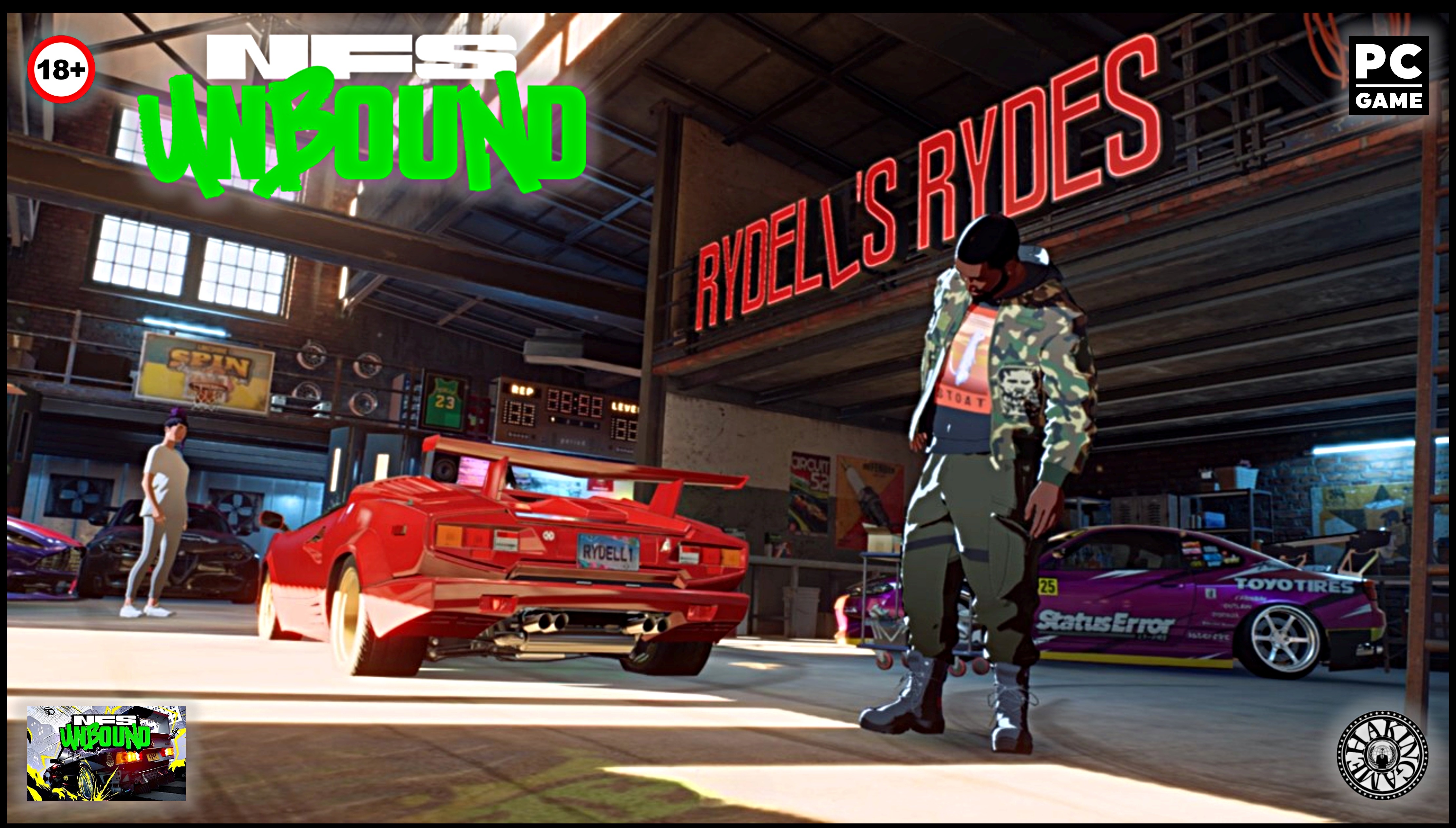 Гараж Райделла и Первая гонка. Need for Speed Unbound (PC) 2022 RUS