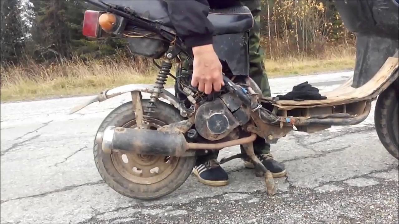 А мой китайский скутер заводится так