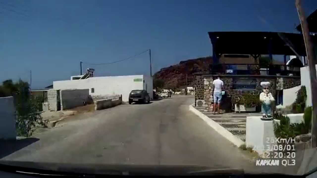 Дороги Греции Санторини с севера на юг