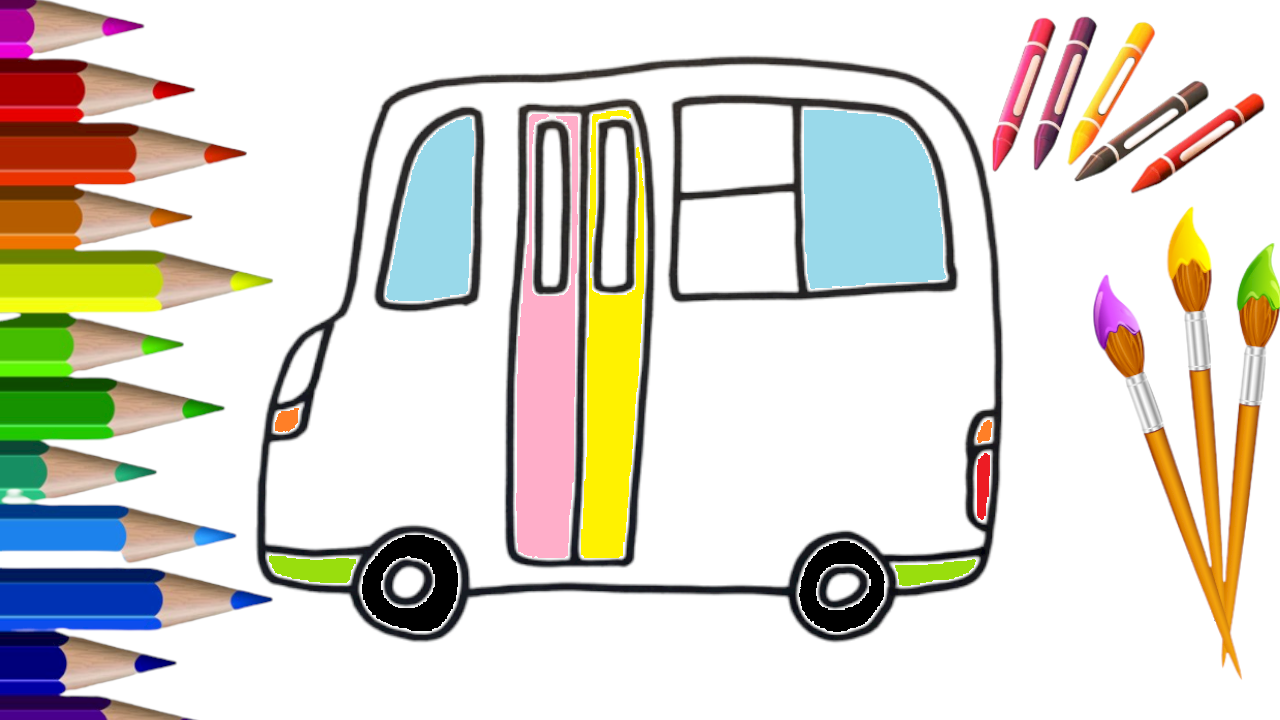 Как нарисовать Автобус. Рисуем вместе с Детьми