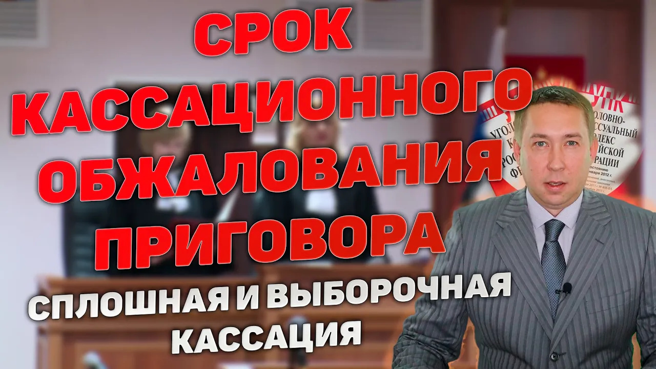 Срок кассационного обжалования приговора по уголовным делам. Сплошная и выборочная кассация.