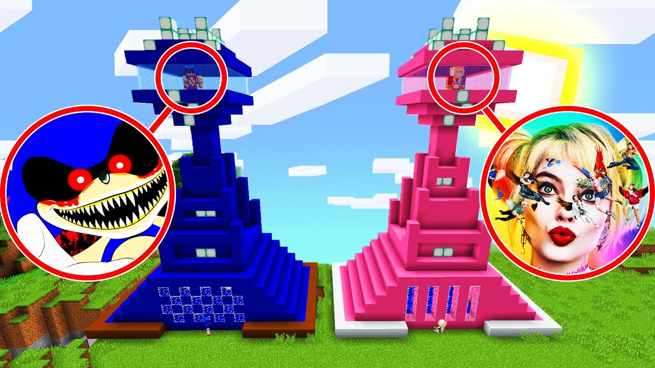 ХАРЛИ КВИНН ВЫБЕРИ ПРАВИЛЬНУЮ БАЗУ СОНИК ЕХЕ В КИНО МАЙНКРАФТ БИТВА ПОРТАЛ ЯМА